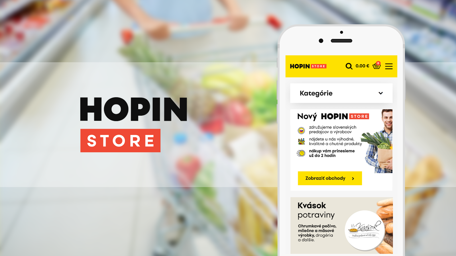 Hopin Store - nákup potravín z bezpečia domova